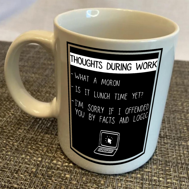 Funny Work Coffee Mug – Wango Kart